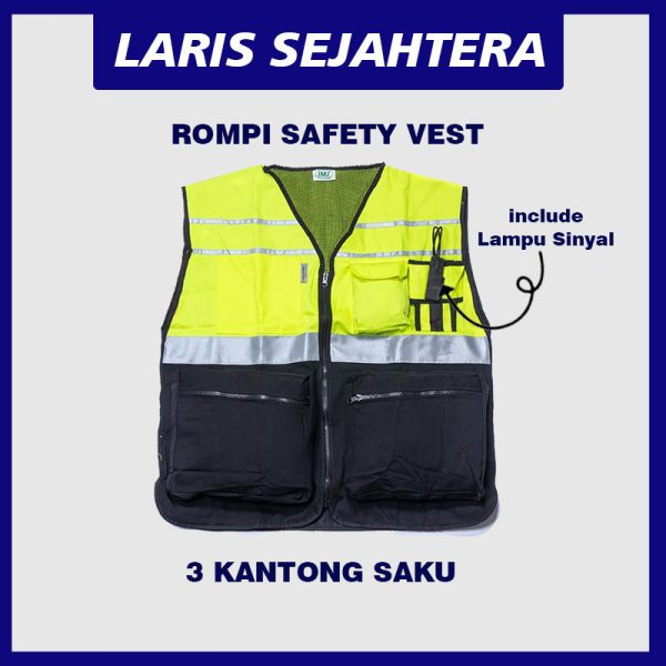 Jual Rompi Safety Vest Proyek Kuning Hitam Berkualitas